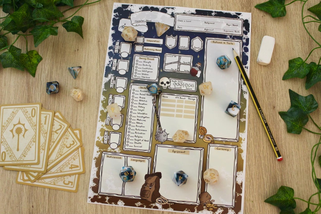Cleric Themed Character Sheets - Dungeons and Dragons 5E - Etsy