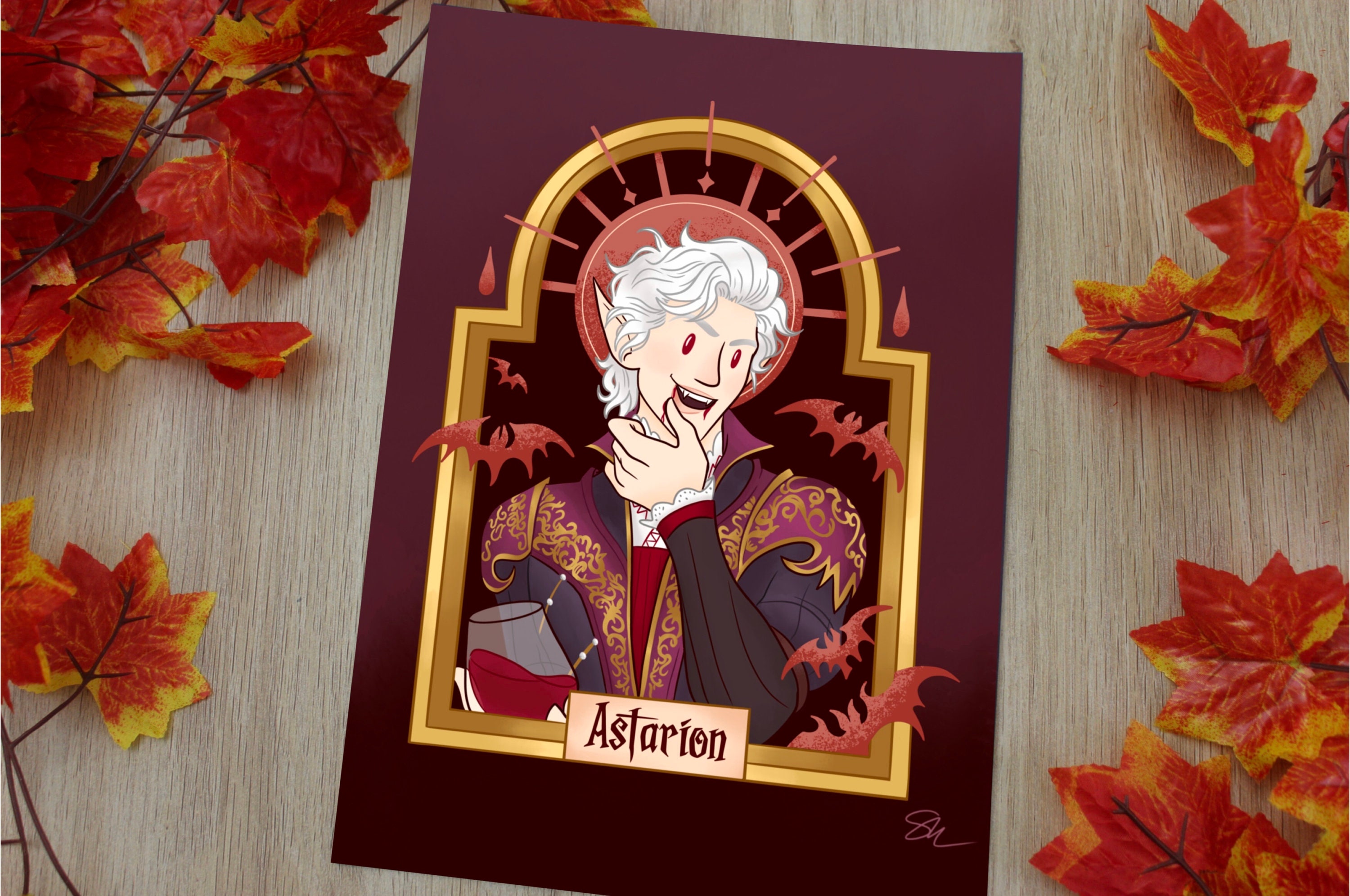 Astarion Digital Art Print Inspired by the Vampire Rogue From Balder's ...