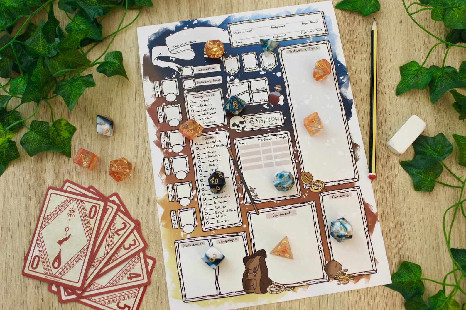 Monk Themed Character Sheets - Dungeons and Dragons 5E - Etsy