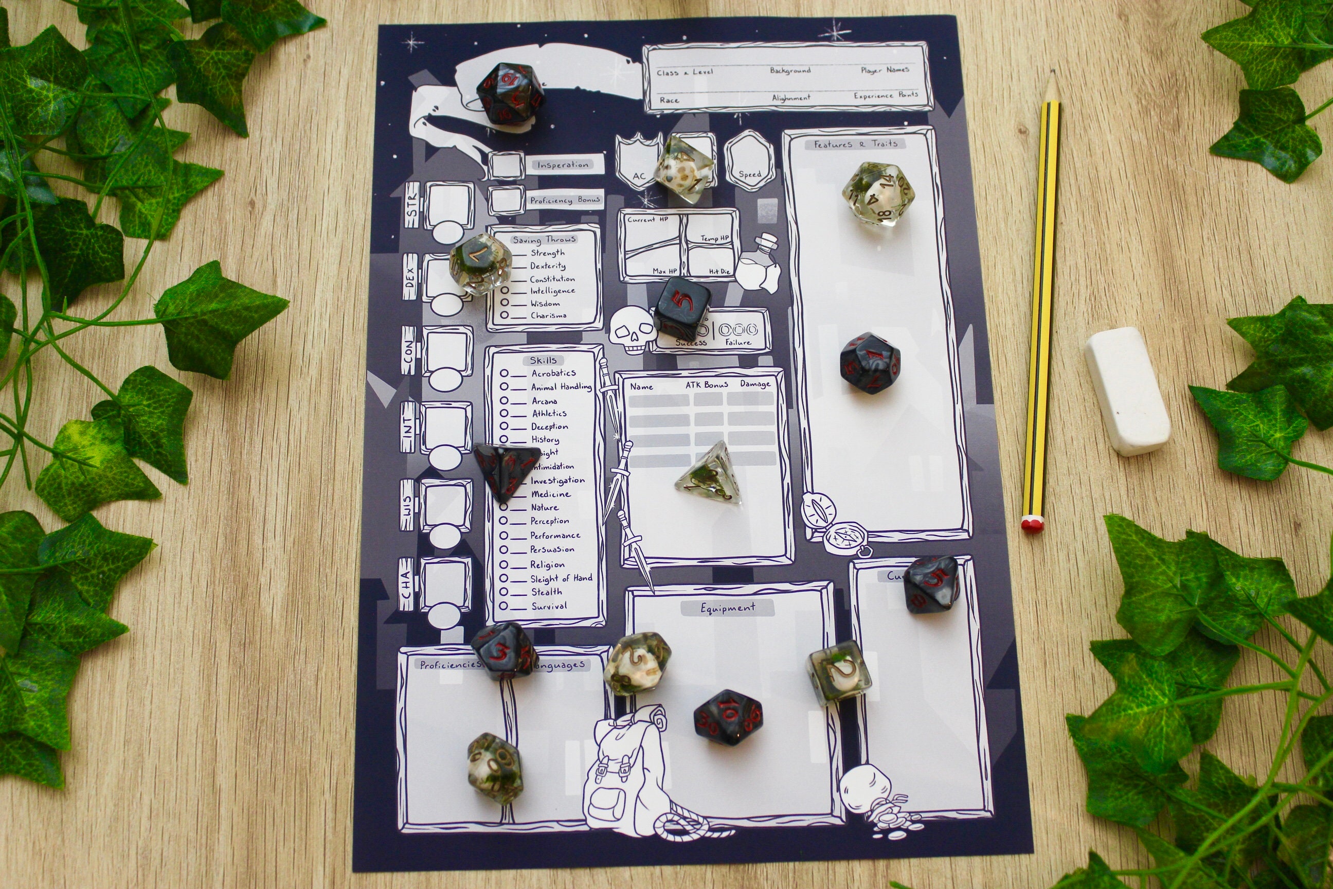 Rogue Themed Character Sheets Dungeons and Dragons 5E - Etsy