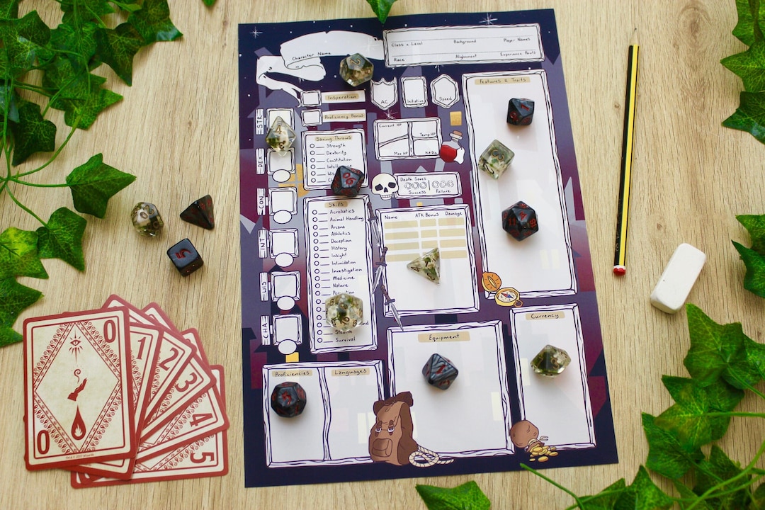 Rogue Themed Character Sheets - Dungeons and Dragons 5E - Etsy
