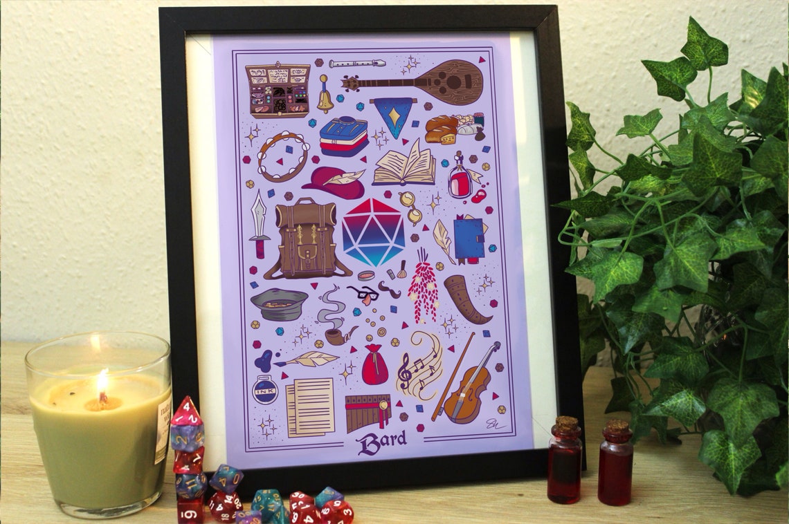 Bard Class Art Print: Dungeons and Dragons 5e (digital Download) - Etsy UK