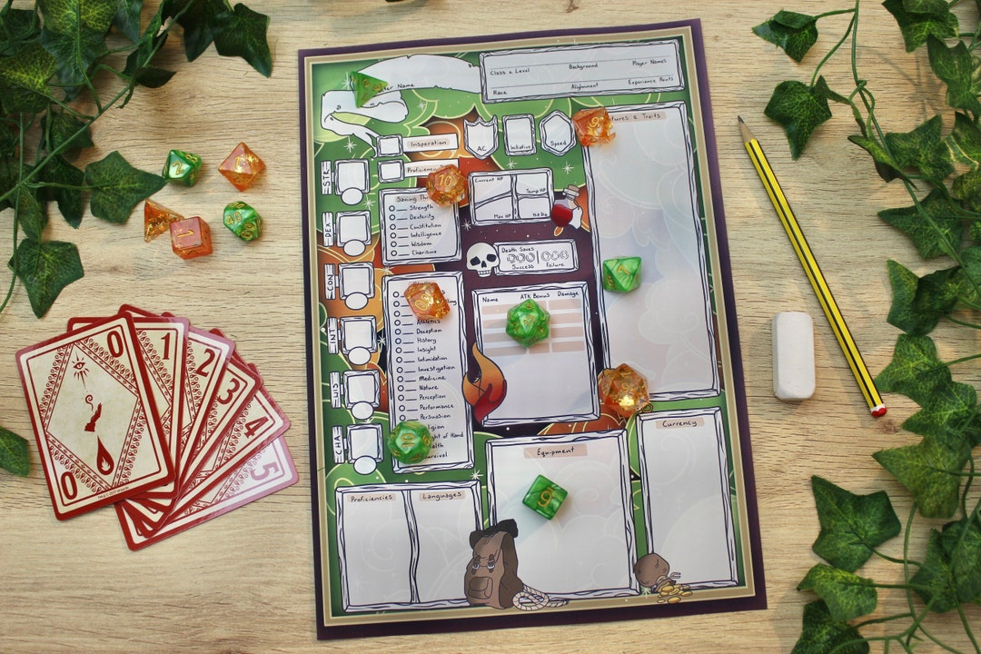 Wild Magic Sorcerer Themed Character Sheets - Dungeons and Dragons 5E ...