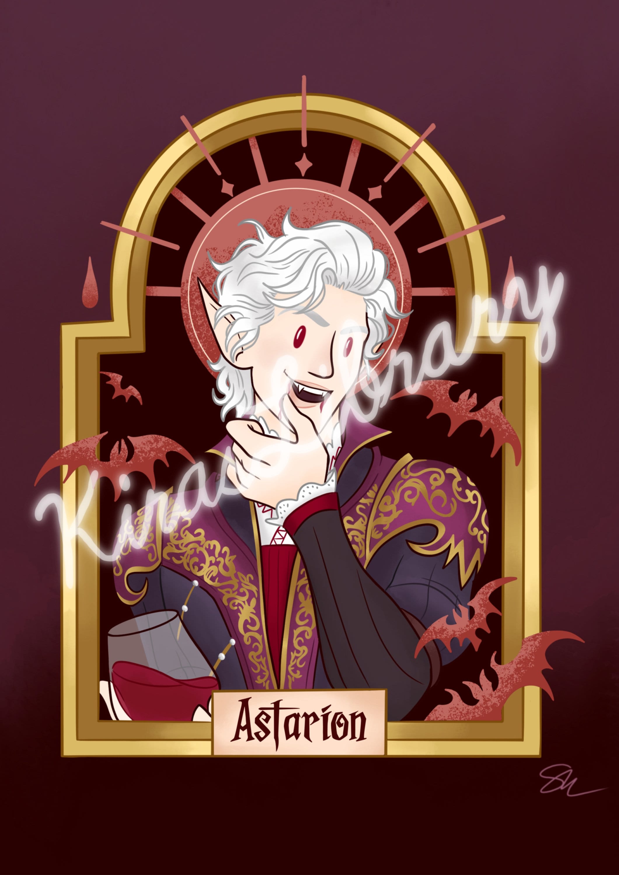 Astarion Digital Art Print Inspired by the Vampire Rogue From Balder's ...