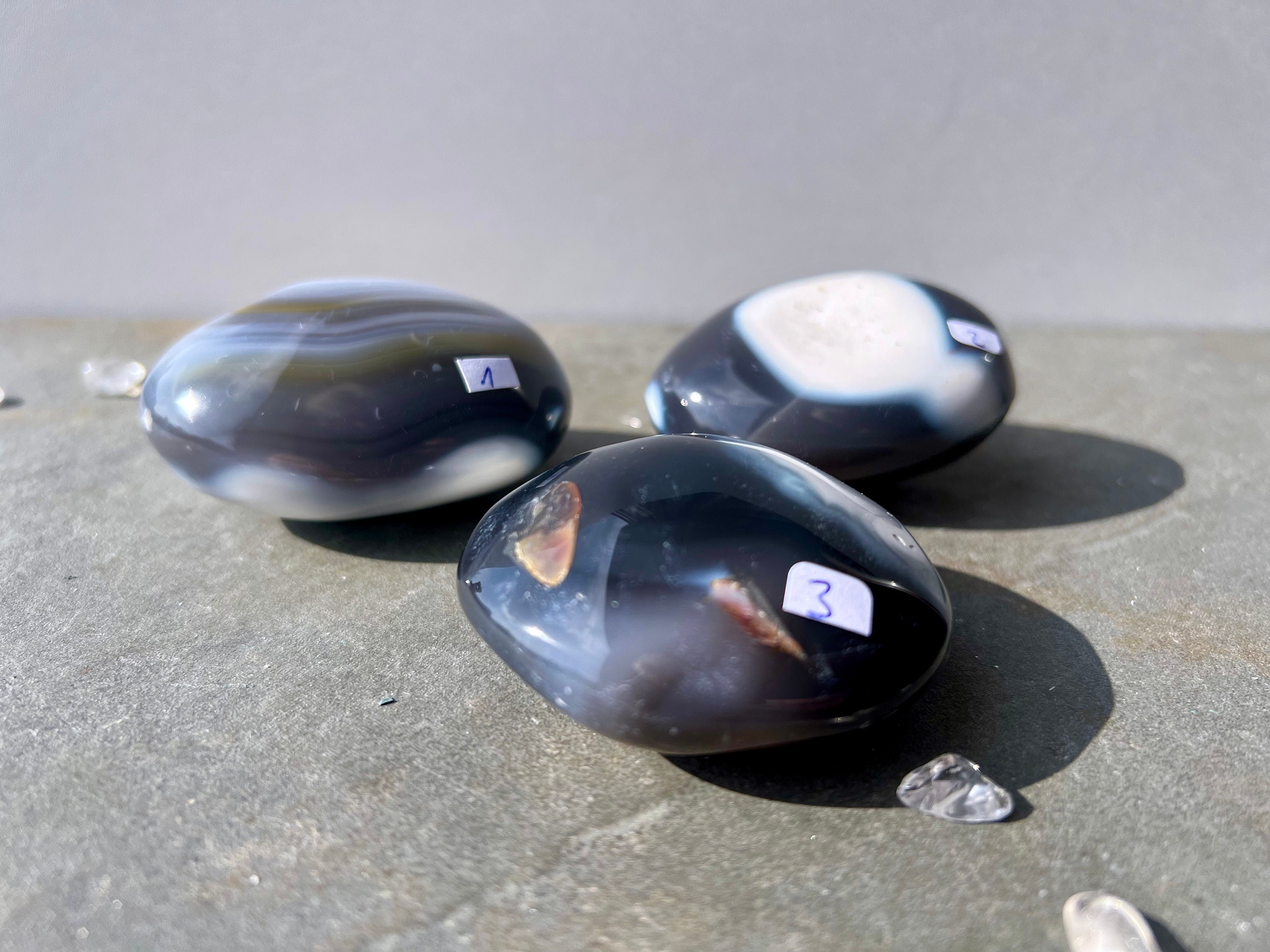 Orca Agate Palm Stone You Choose Large Blue Agate Madagascar - Etsy