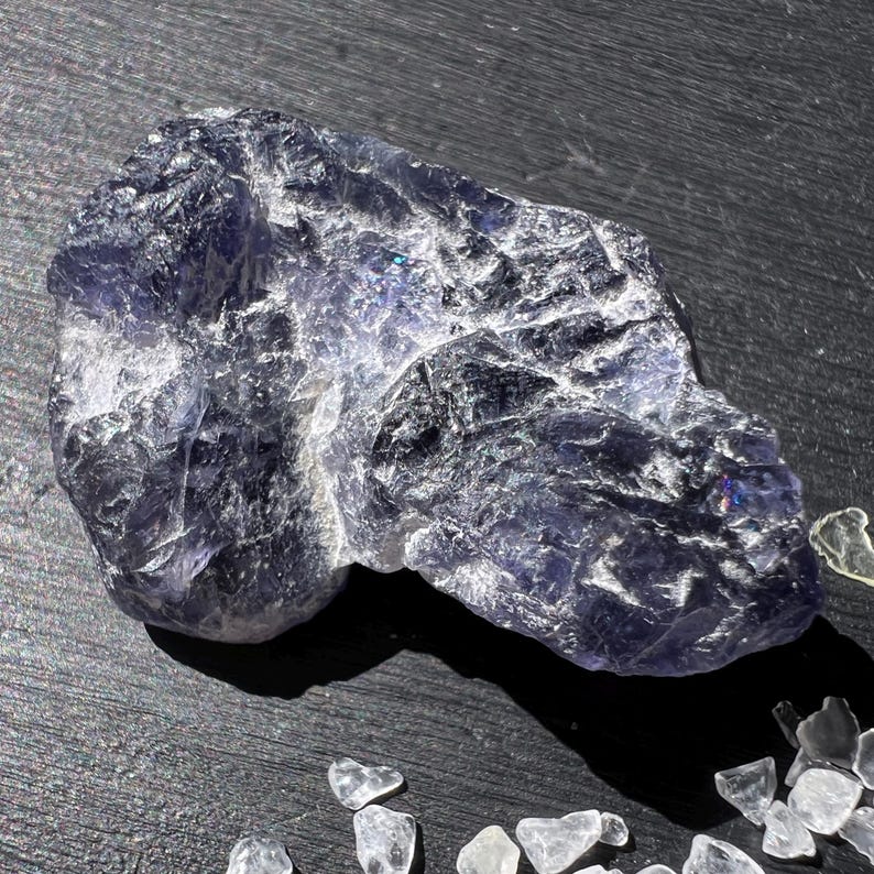 Raw Iolite 1.3 Inches Viking Stone, Blue Water Sapphire, Rough ...