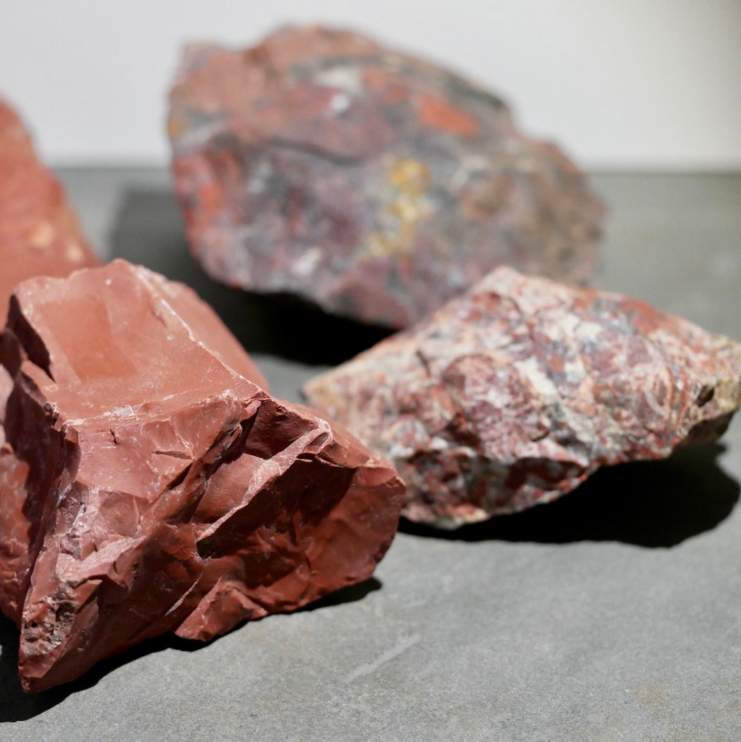 Raw Red Breccia Jasper Rock Untreated, Natural Stone Specimen - Etsy
