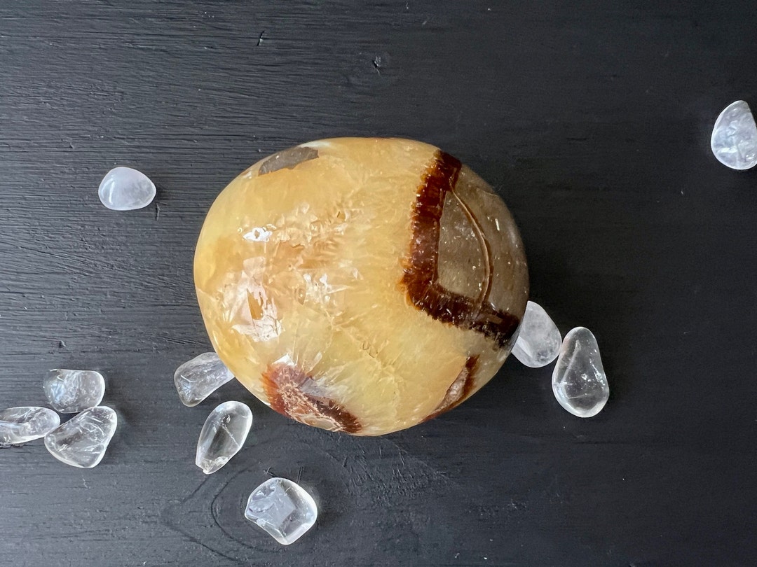 Septarian Palm Stone 2 Inches Giraffe Stone, Pocket Stone XL - Etsy