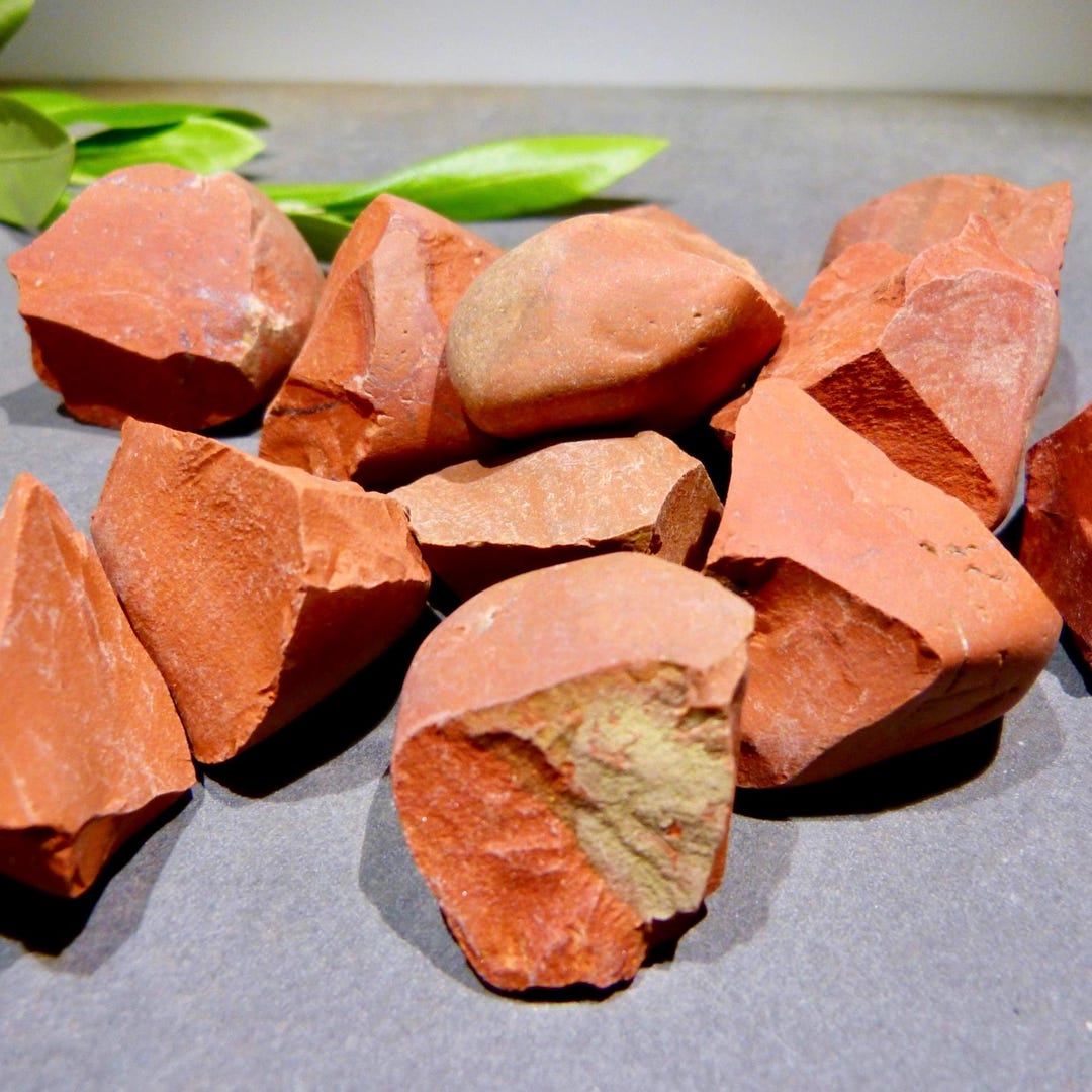 Raw Red Jasper Stones | Set of 5 or 10 | Rough Jasper Chunks 1–2 ...
