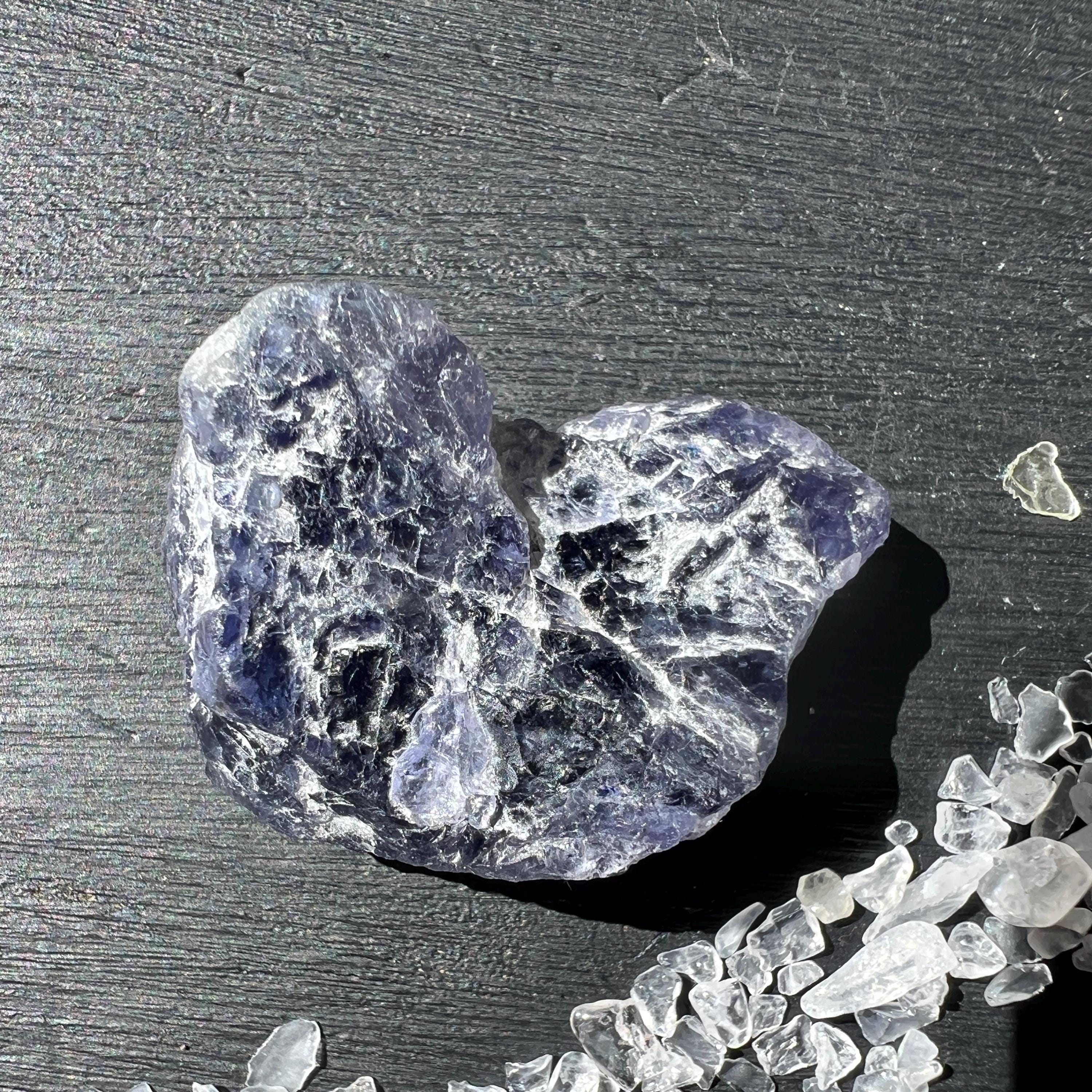 Raw Iolite 1.3 Inches Viking Stone, Blue Water Sapphire, Rough ...