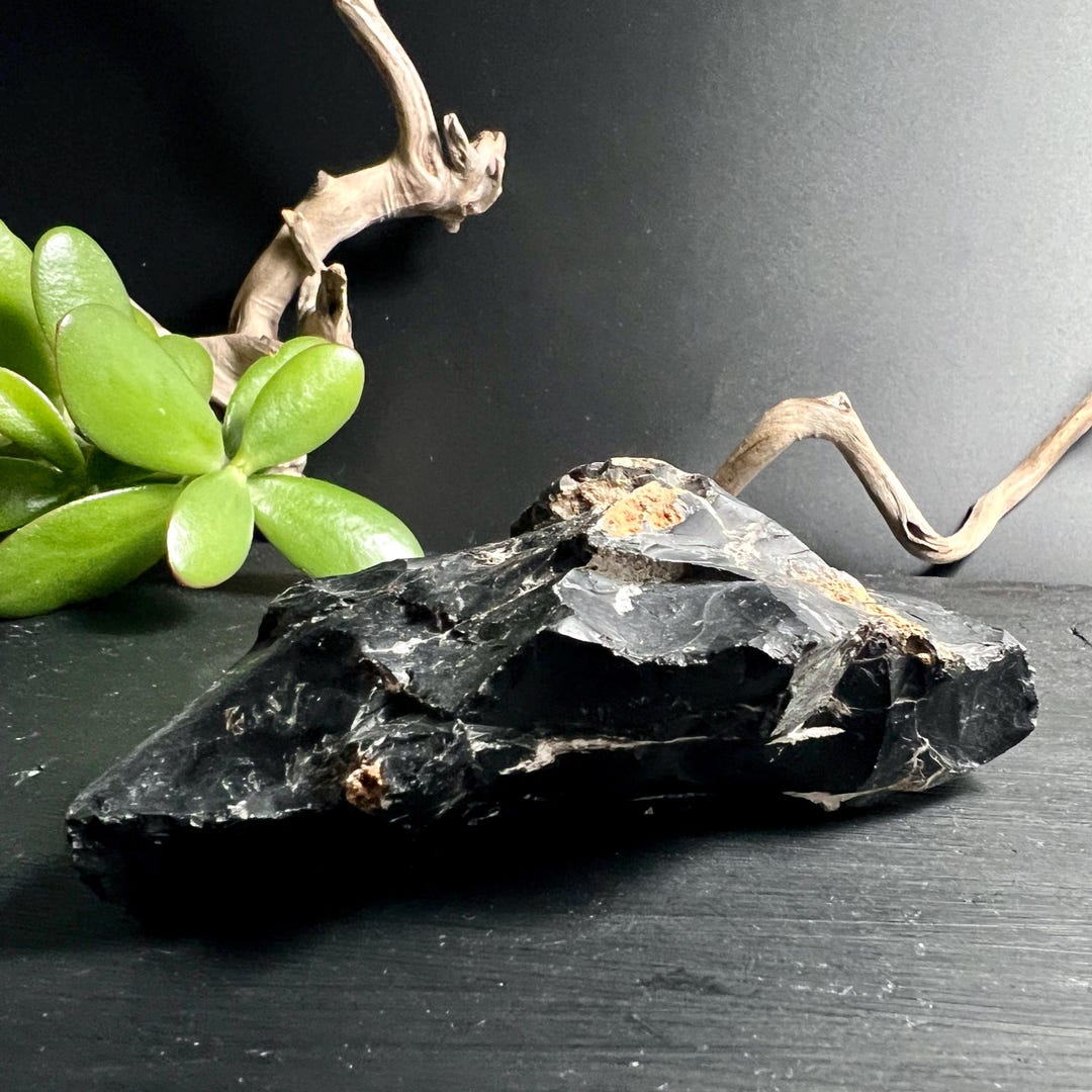 Black Onyx Raw Rock | Chunky Rough Stone 235g | Protection Crystal - Etsy
