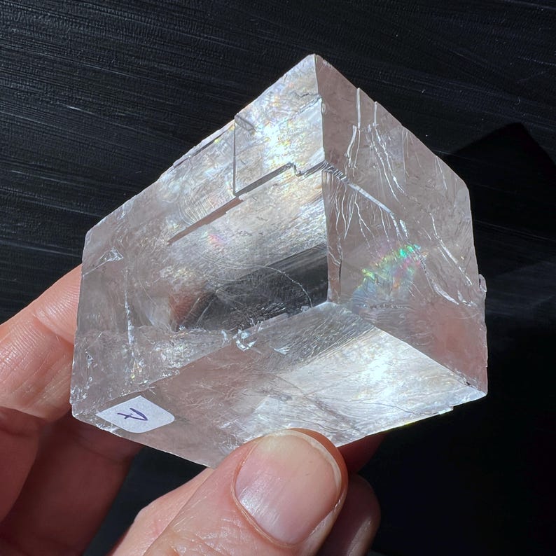 Raw Pink Optical Calcite Cube, Madagascar Rainbow Crystal - Etsy