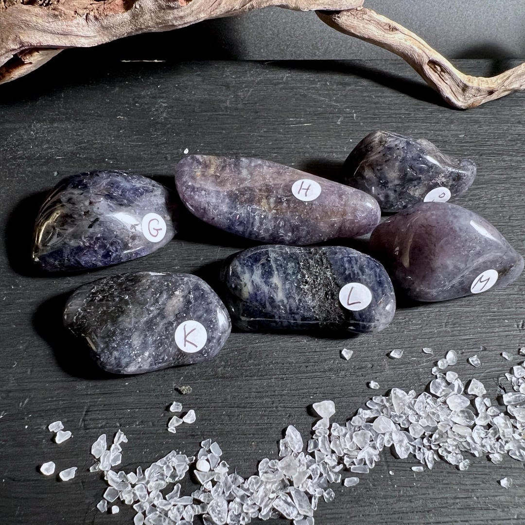 Iolite Tumbled Stone XL | Water Sapphire | Pleochroic Cordierite ...
