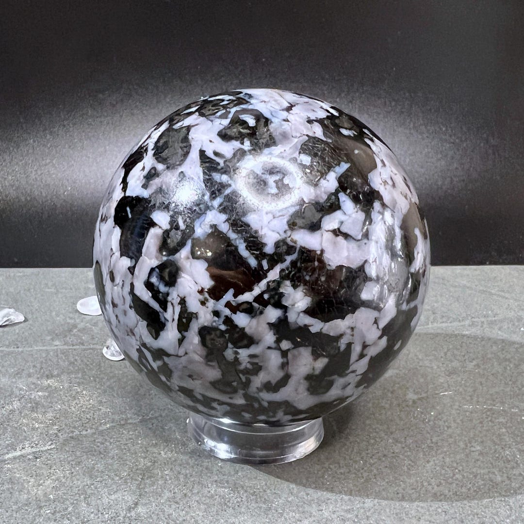 Merlinite Crystal Sphere From Madagascar | Indigo Gabbro Ball With ...