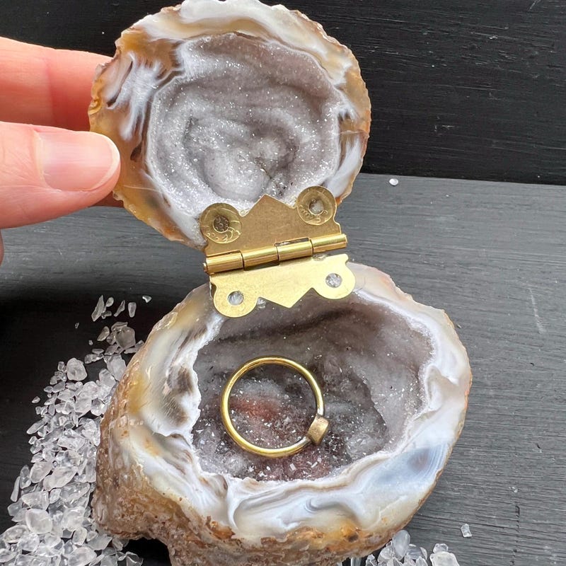 Geode Ring - Etsy