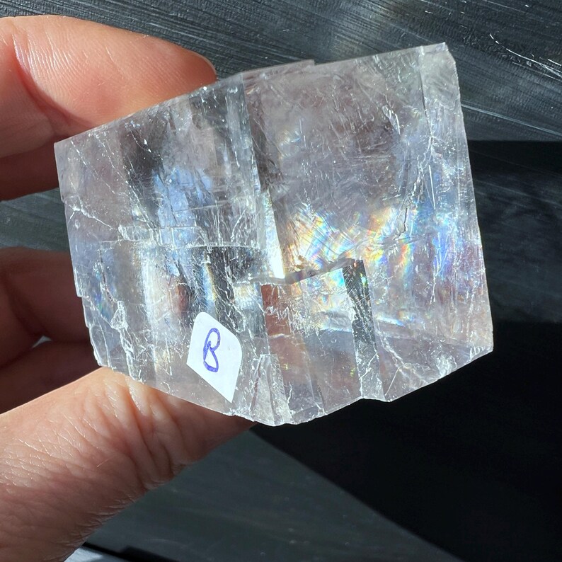 Raw Pink Optical Calcite Cube, Madagascar Rainbow Crystal - Etsy