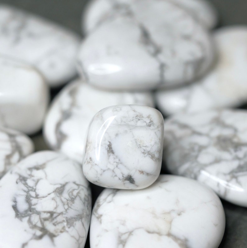 Flat Howlite Pocket Stones - Etsy
