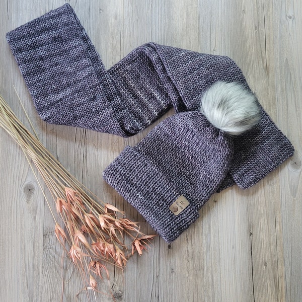 Wool Scarf and Hat Set - Etsy
