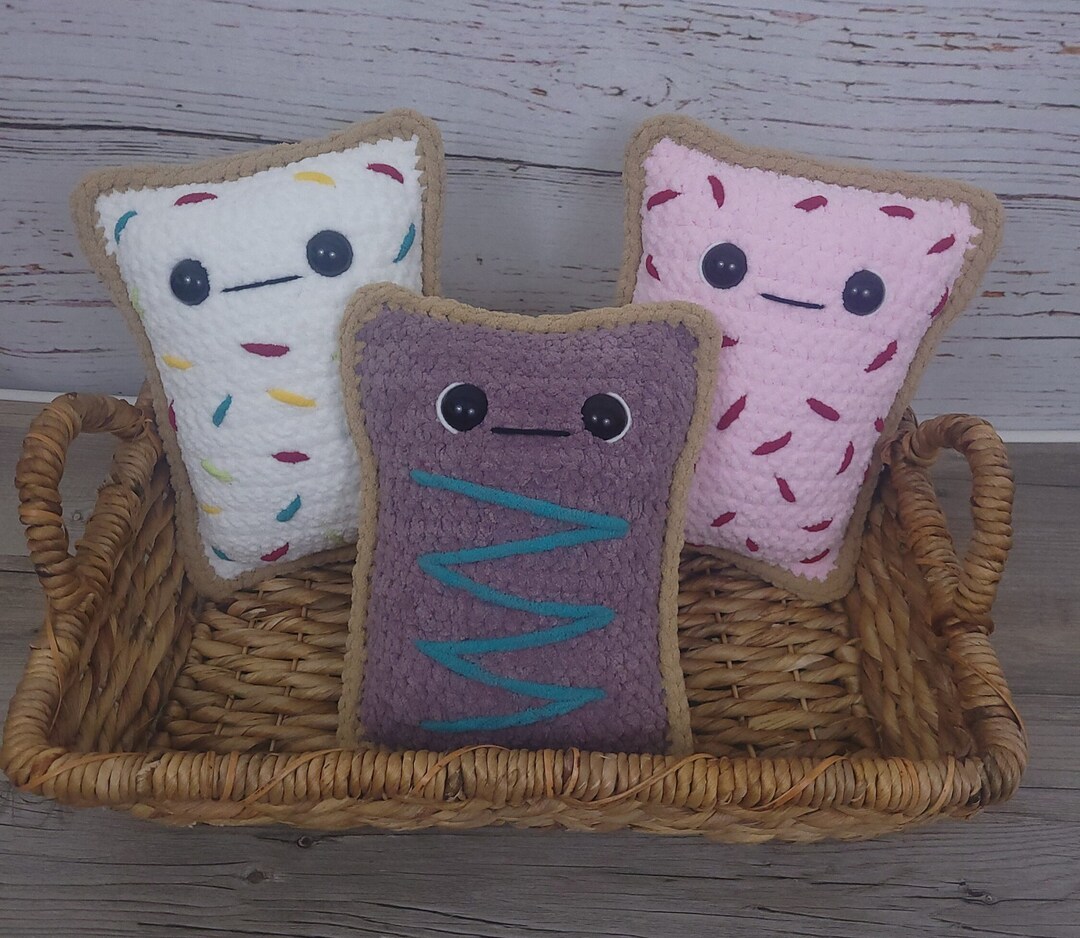 Crochet Pop-tart Small Size, Frosted Pop-tart, Pop-tart Plush, Pastry ...