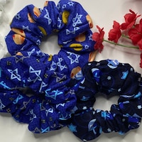 Red Marble Sparkle Fabric Hair Scrunchie, Womans Scrunchies, Women's ...