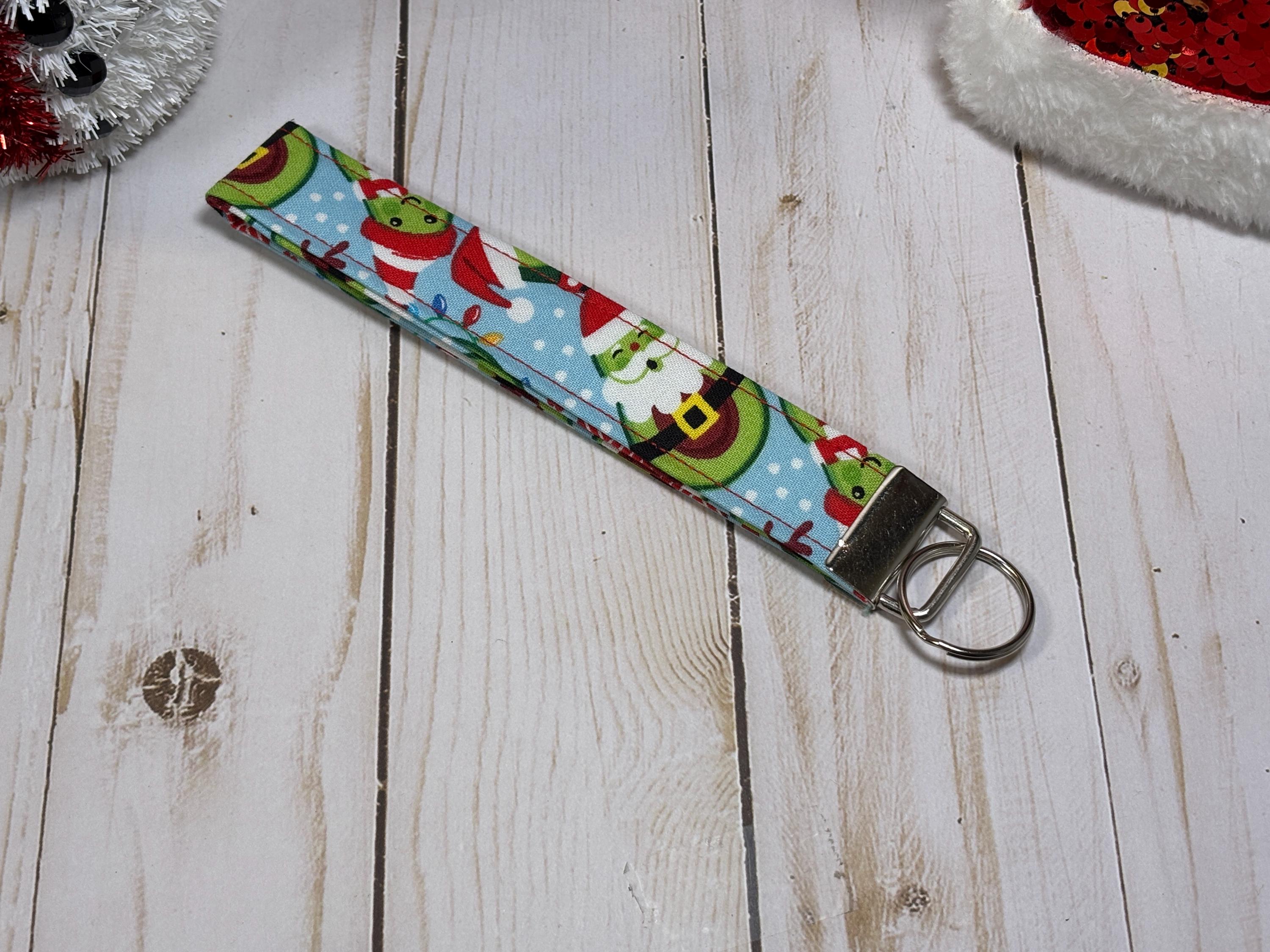 Christmas Keychain, Christmas Wristlet, Christmas Gift, Christmas ...