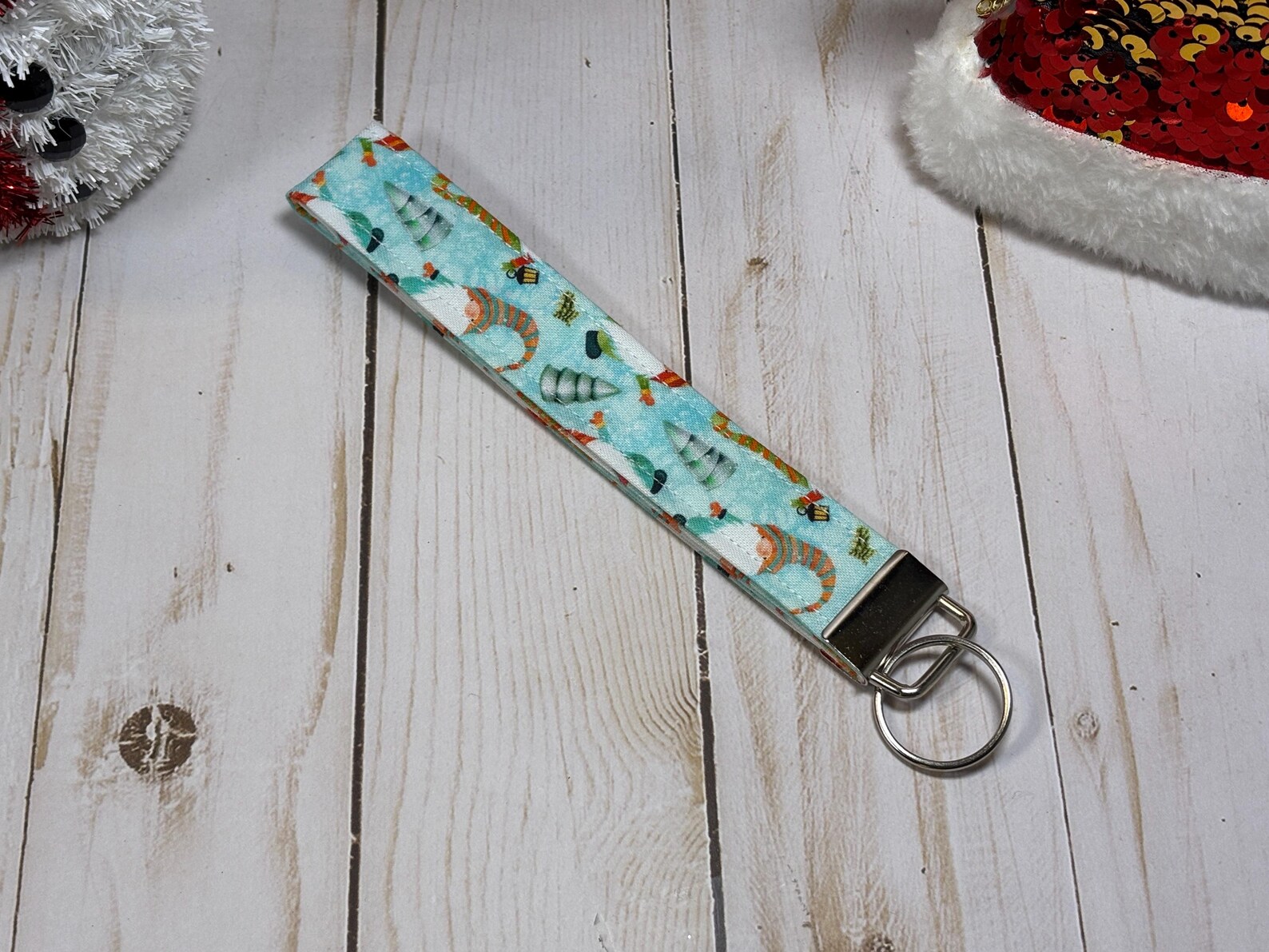 Christmas Keychain, Christmas Wristlet, Christmas Gift, Christmas ...