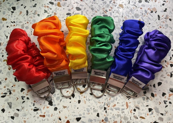 Scrunchie Keychain Satin Scrunchie Keychain Scrunchie Key - Etsy