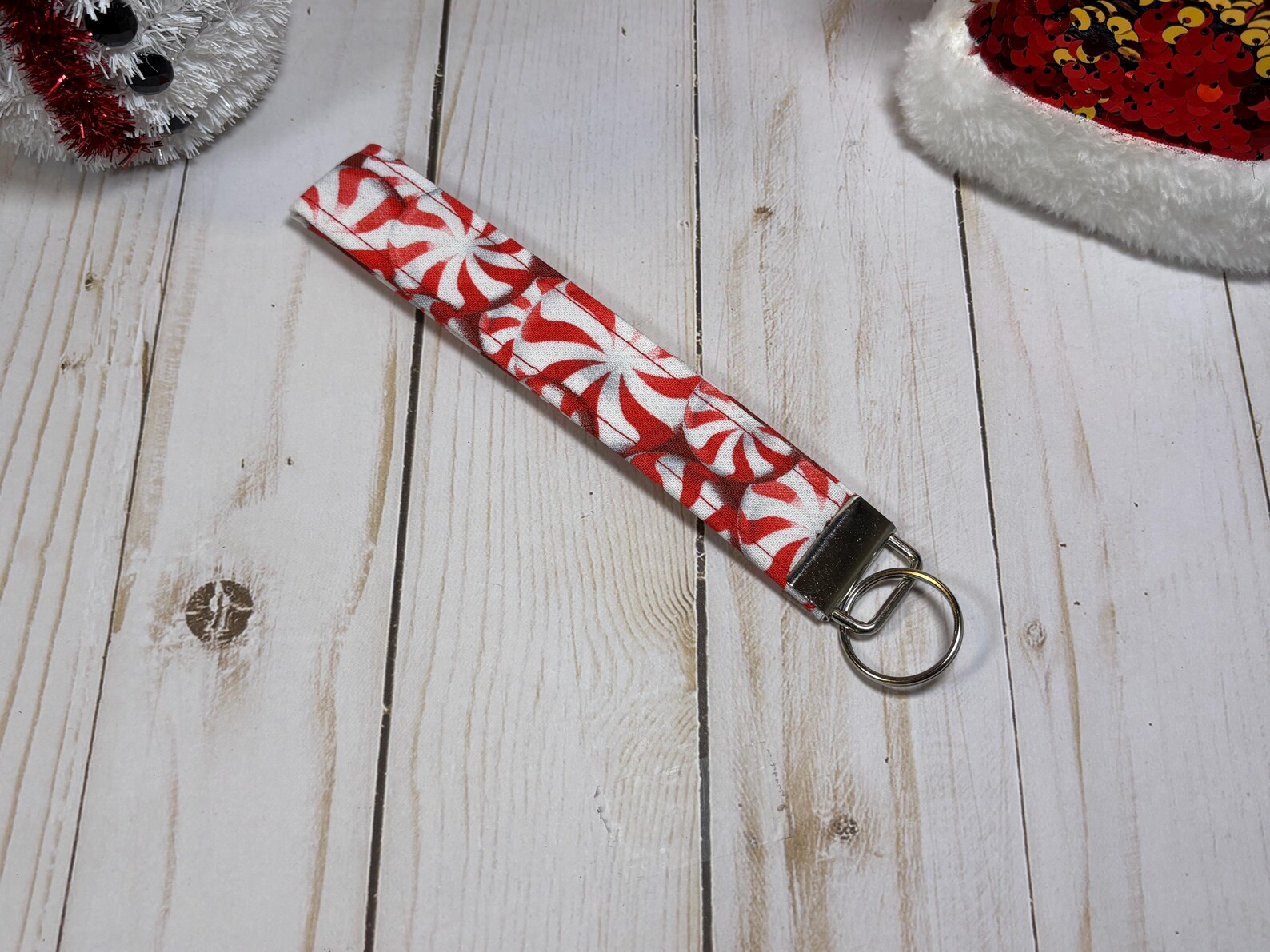 Christmas Keychain, Christmas Wristlet, Christmas Gift, Christmas ...
