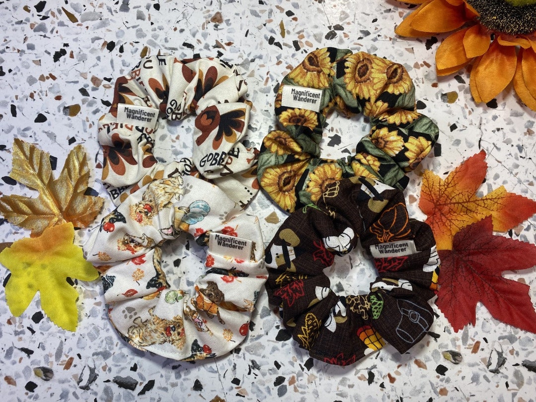 Fall Scrunchie Thanksgiving Scrunchie Autumn Scrunchie - Etsy
