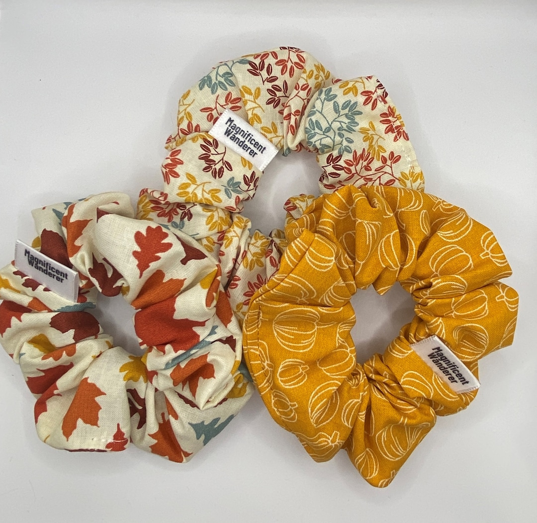 Fall Scrunchies, Autumn Scrunchies, Scrunchies, Hair Ties, Thanksgiving ...