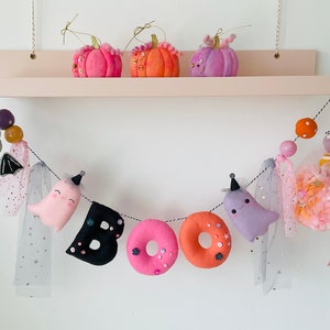 Halloween BOO Felt Garland-ghost Halloween Garland- Halloween Bunting ...