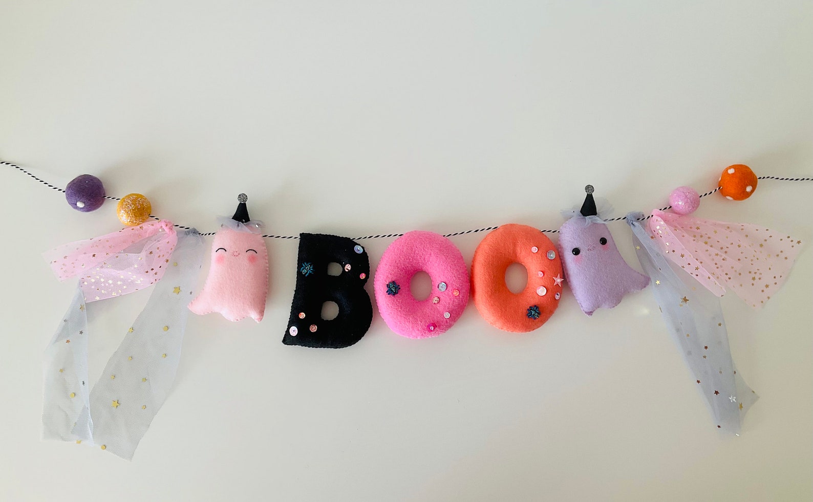 Halloween BOO Felt Garland-ghost Halloween Garland Halloween - Etsy