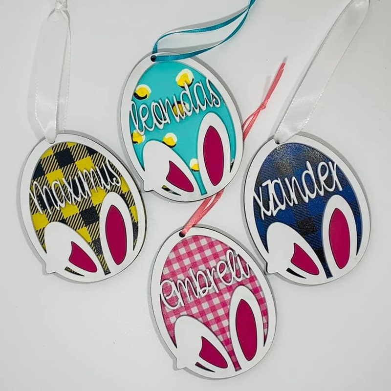 Bunny Tag Svg - Etsy