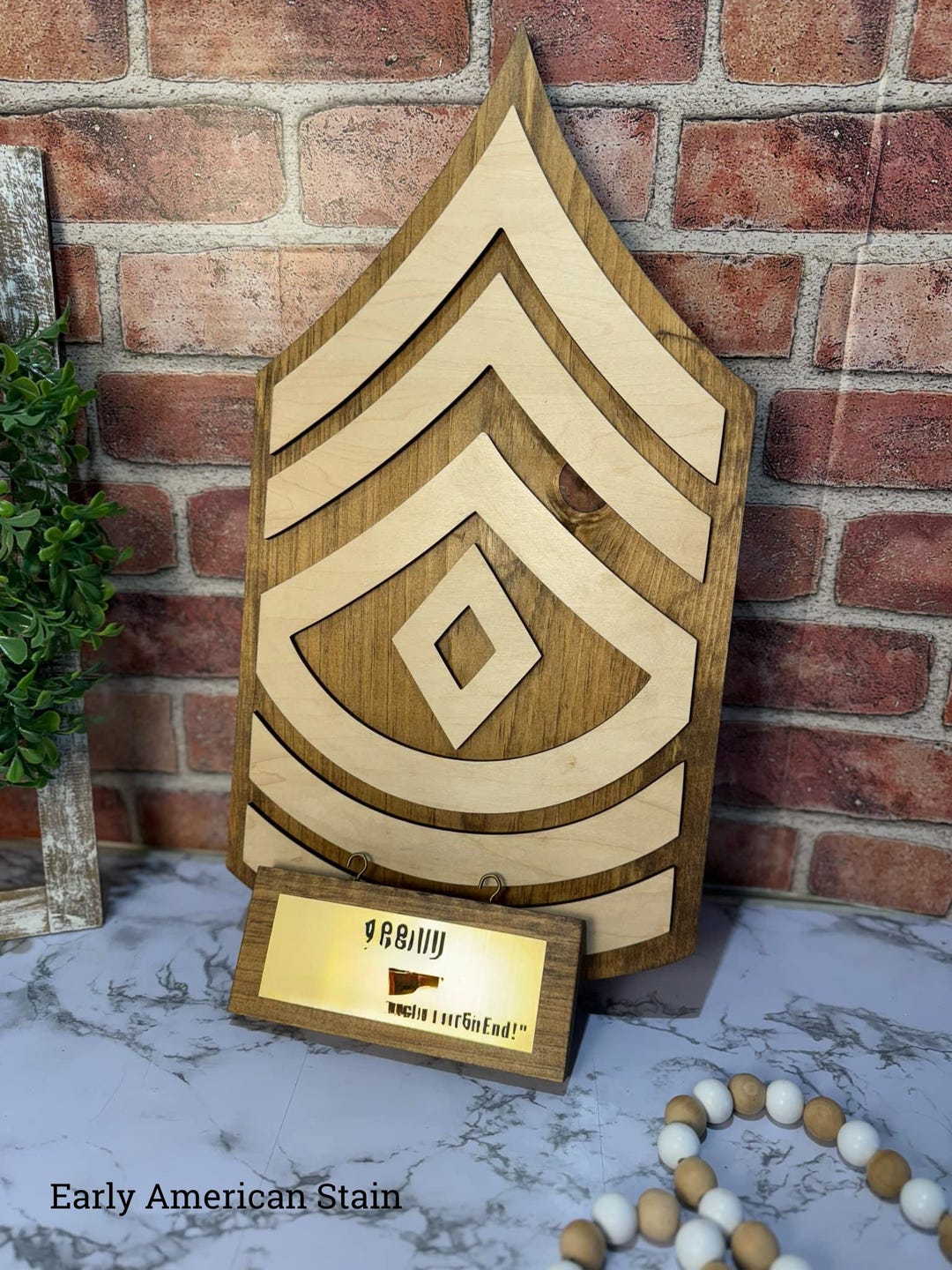 First Sergeant Rank Cutout Sign, Personalized Military PCS Award ...