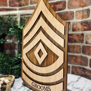 First Sergeant Rank Cutout Sign, Personalized Military PCS Award ...