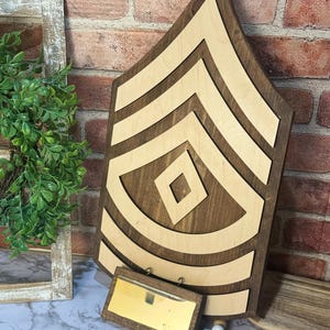 First Sergeant Rank Cutout Sign, Personalized Military PCS Award ...