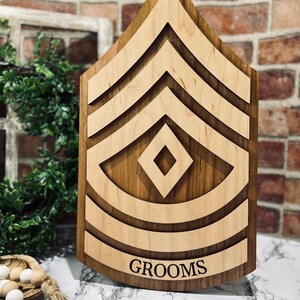 First Sergeant Rank Cutout Sign, Personalized Military PCS Award ...