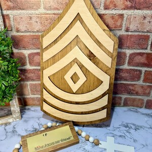 First Sergeant Rank Cutout Sign, Personalized Military PCS Award ...