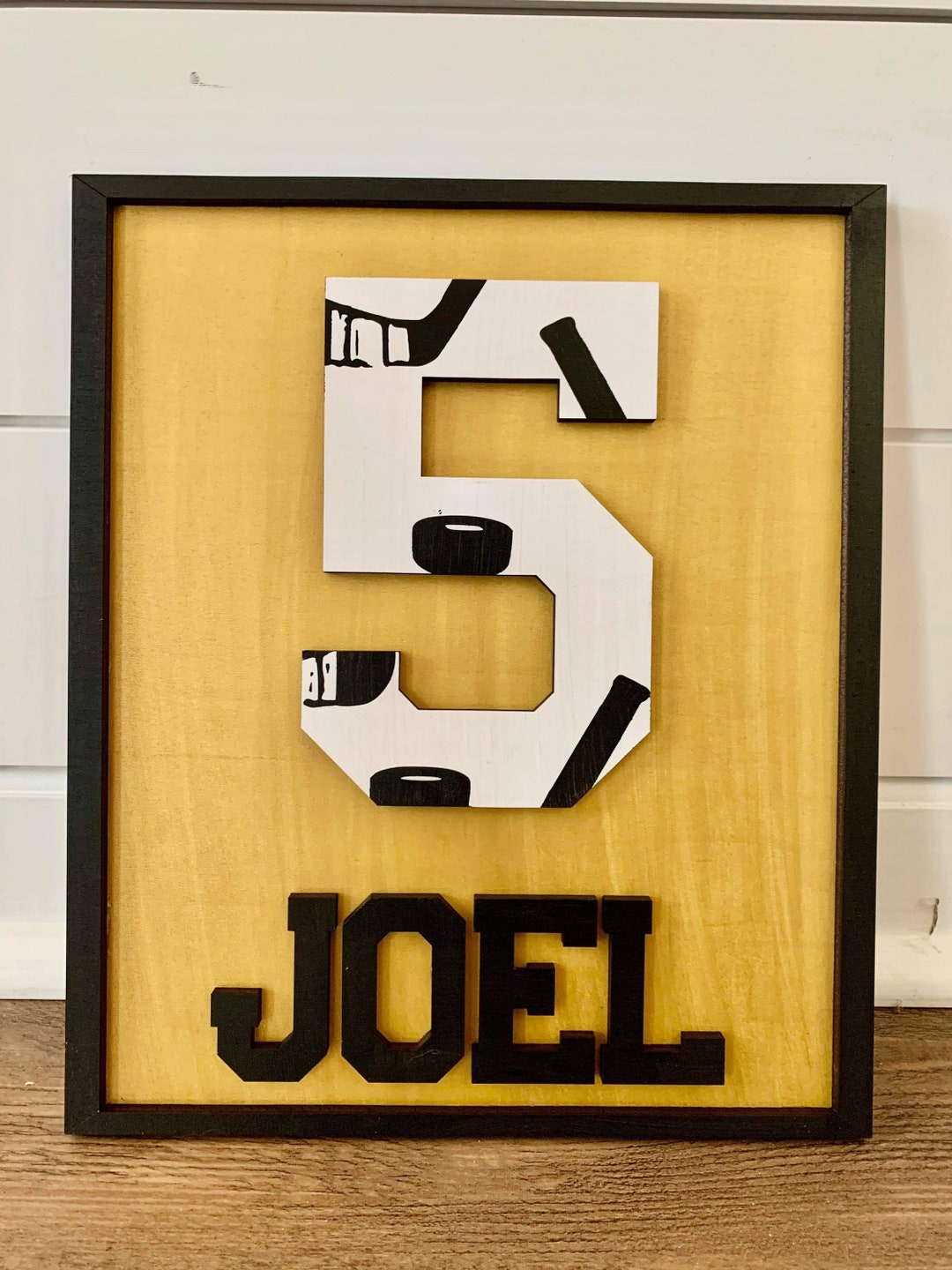 Hockey Themed Number Set With Frame SVG, Cut File, Instant Download ...