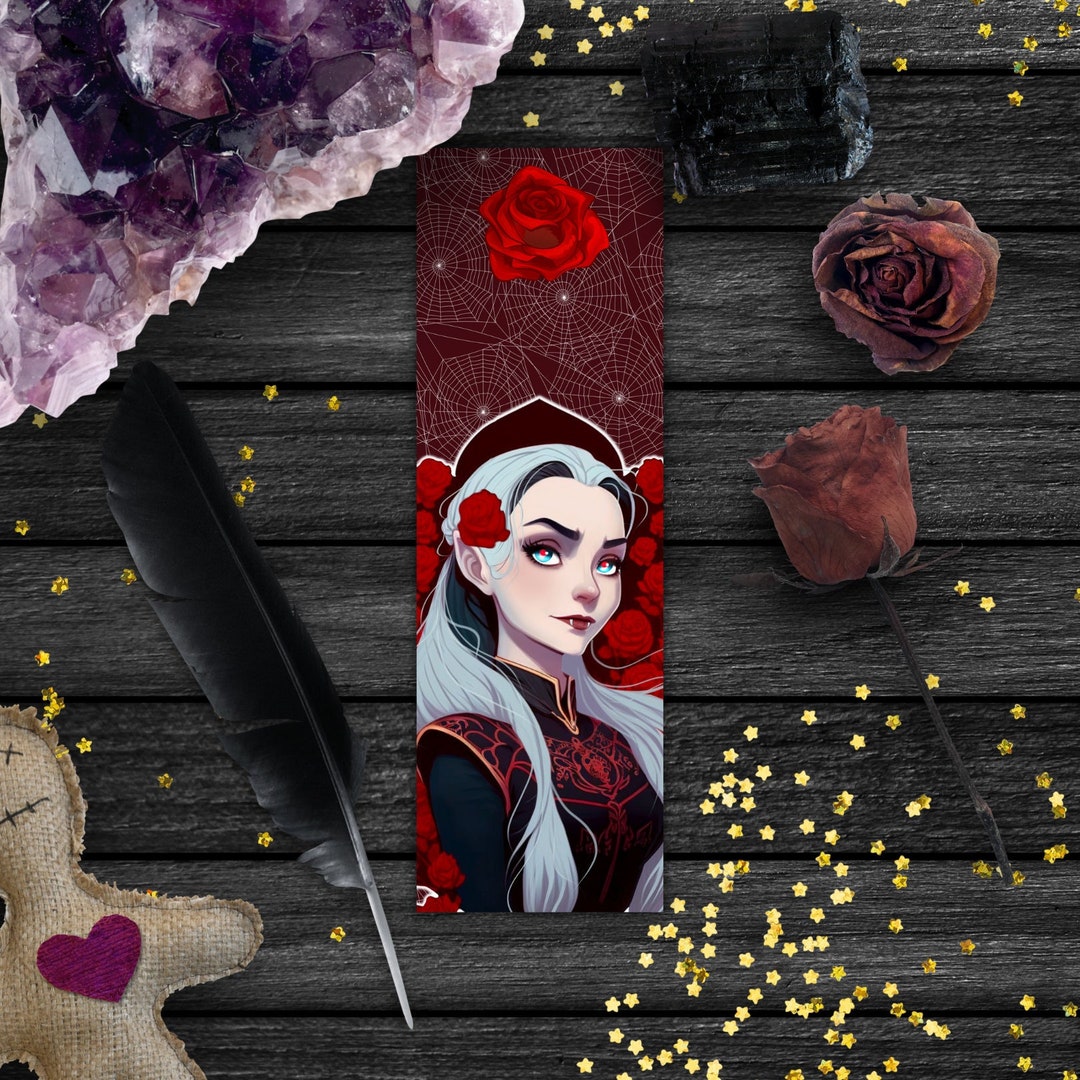 Gothic Rose Vampire Bookmark, Fantasy Bookmarks, Bookmarks, Books ...