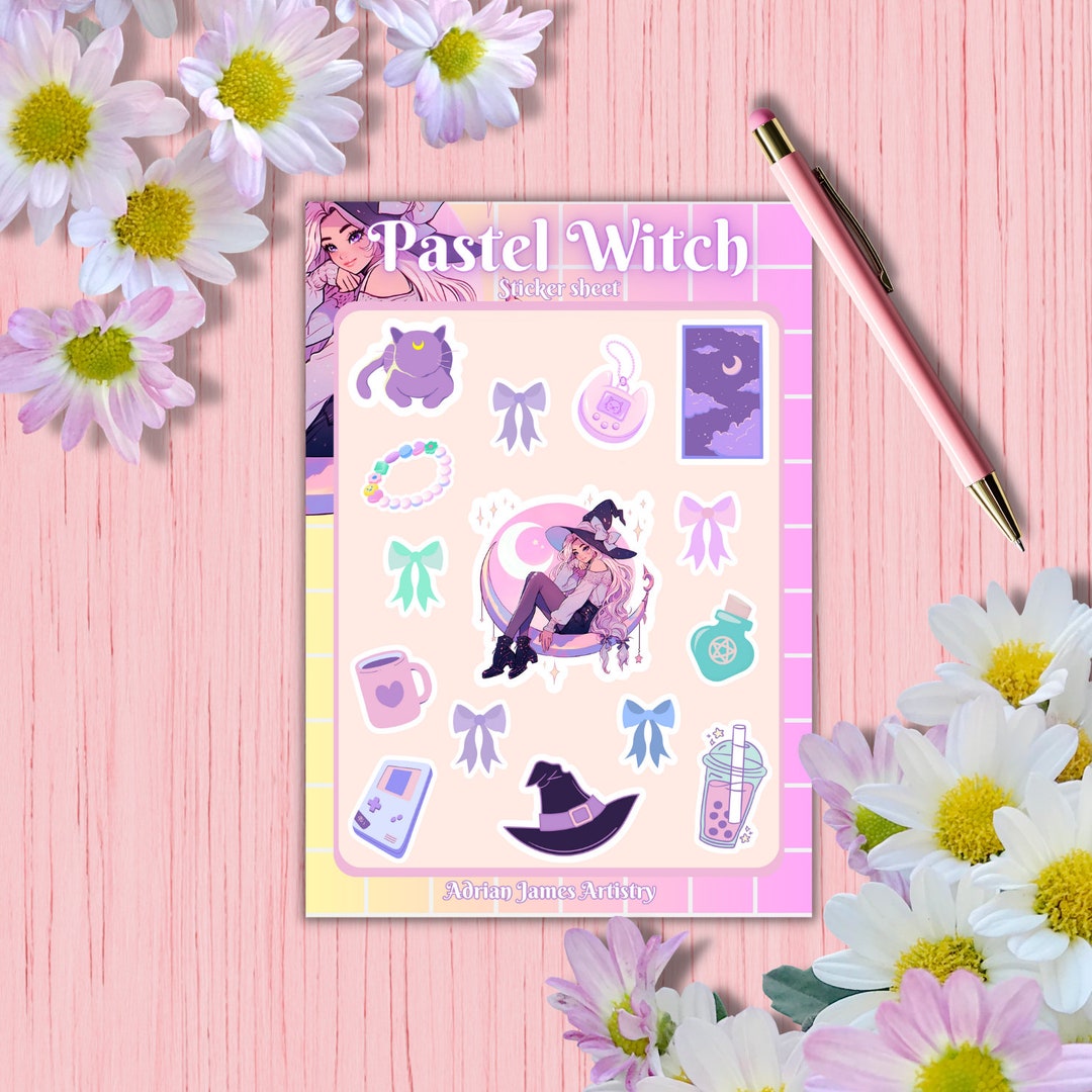 Pastel Witch Sticker Sheet Planner Sticker Sheets Halloween - Etsy