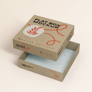 Flat Square Box Mockup - Etsy