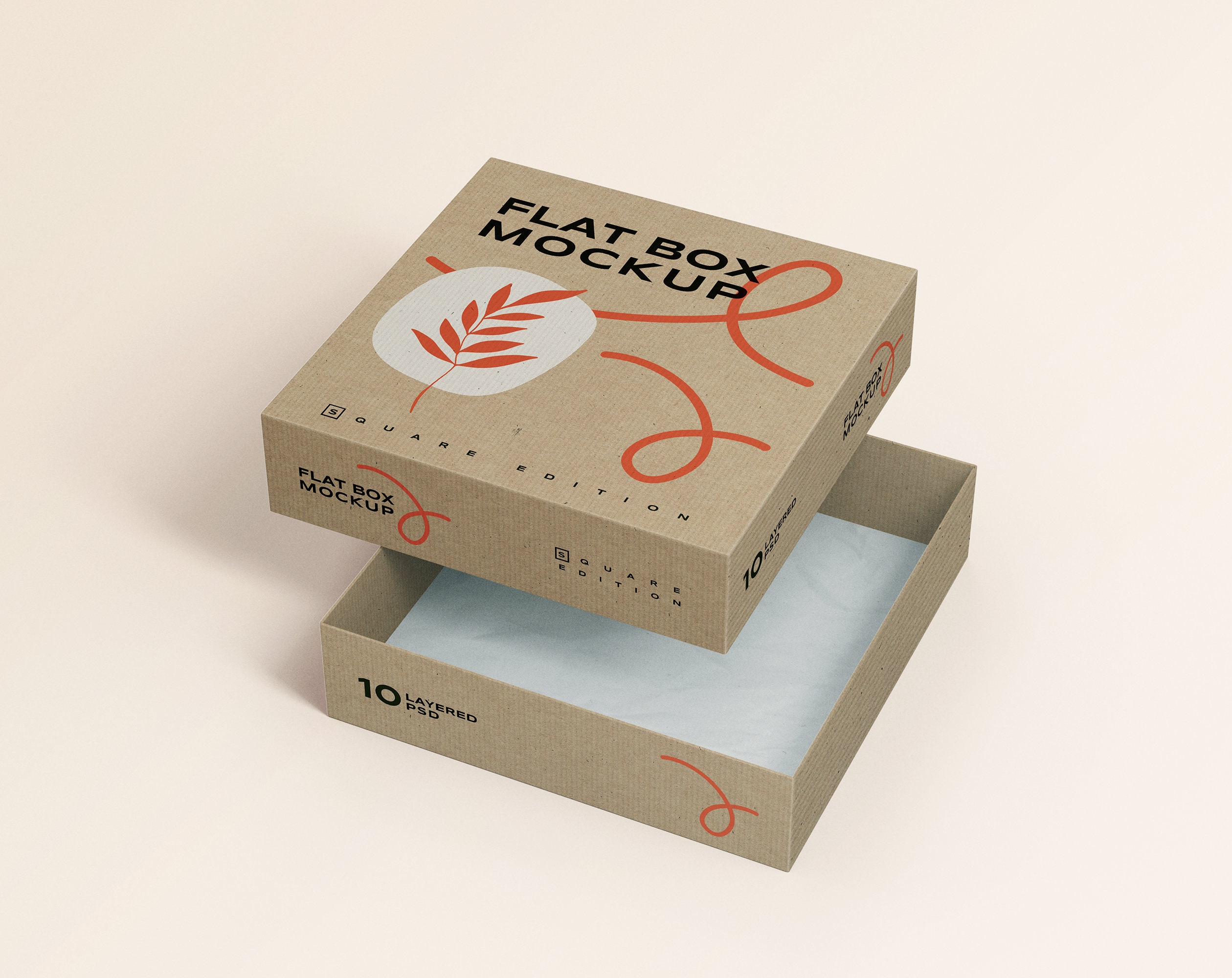 Flat Square Box Mockup - Etsy