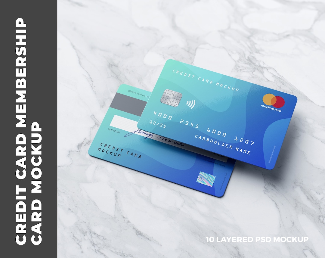 Credit Card / Membership Card Mockup - Etsy