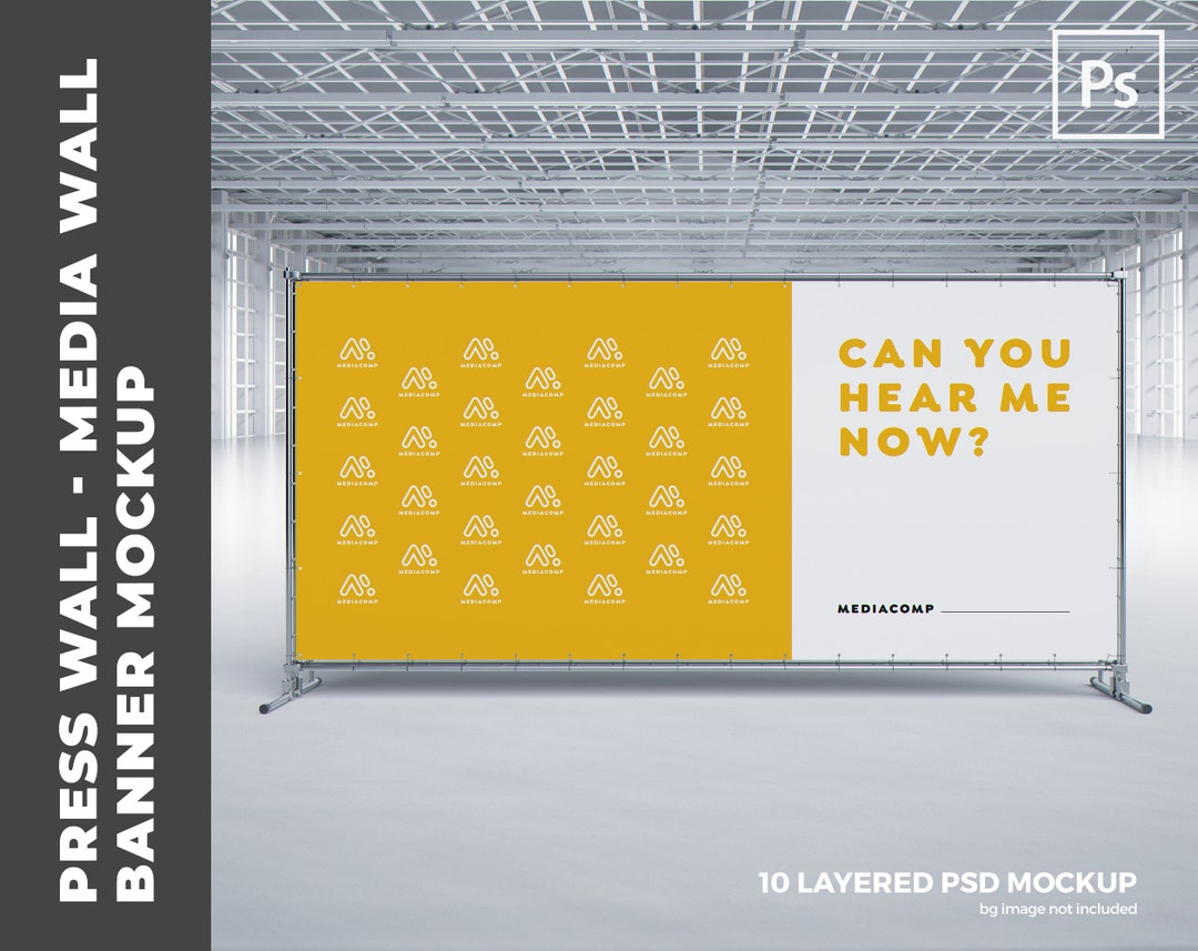 Press Wall - Media Wall - Banner Mockup - Etsy