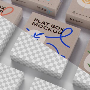 Flat Square Box Mockup - Etsy