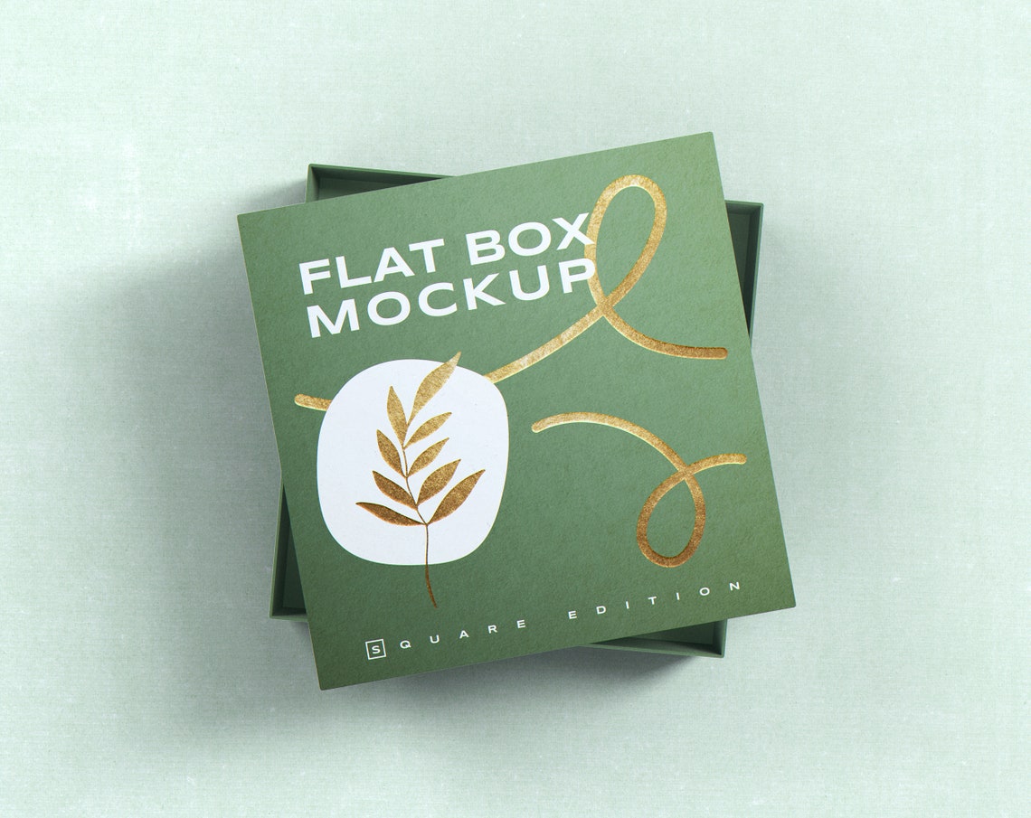 Flat Square Box Mockup (Download Now) - Etsy