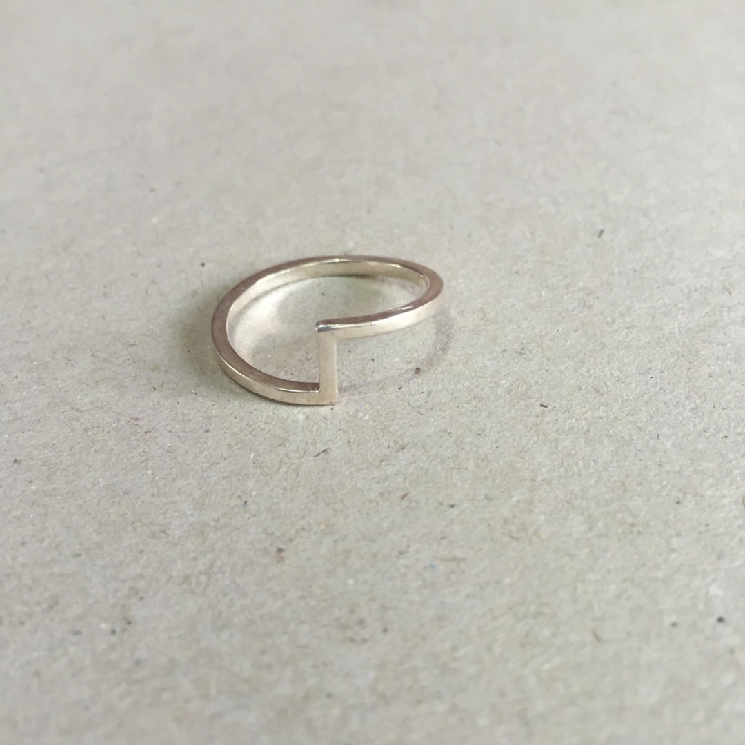 Sterling Silver Ring, Geometric, Geometric Ring, Circle Ring ...