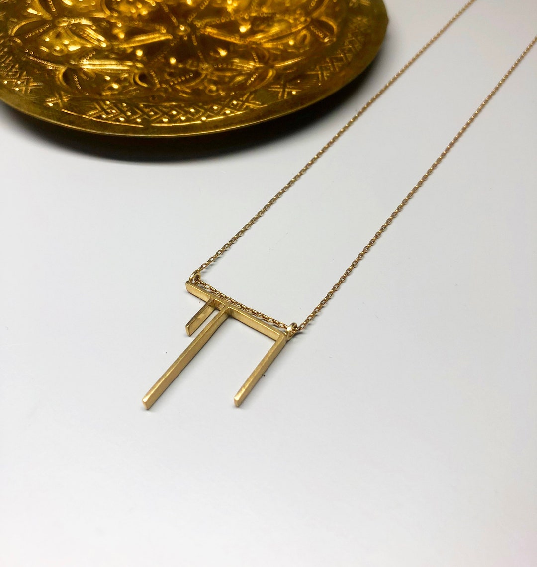 Gold Plated Chai Necklace, Protection Necklace, Chai Charm, Bar Mitzva ...