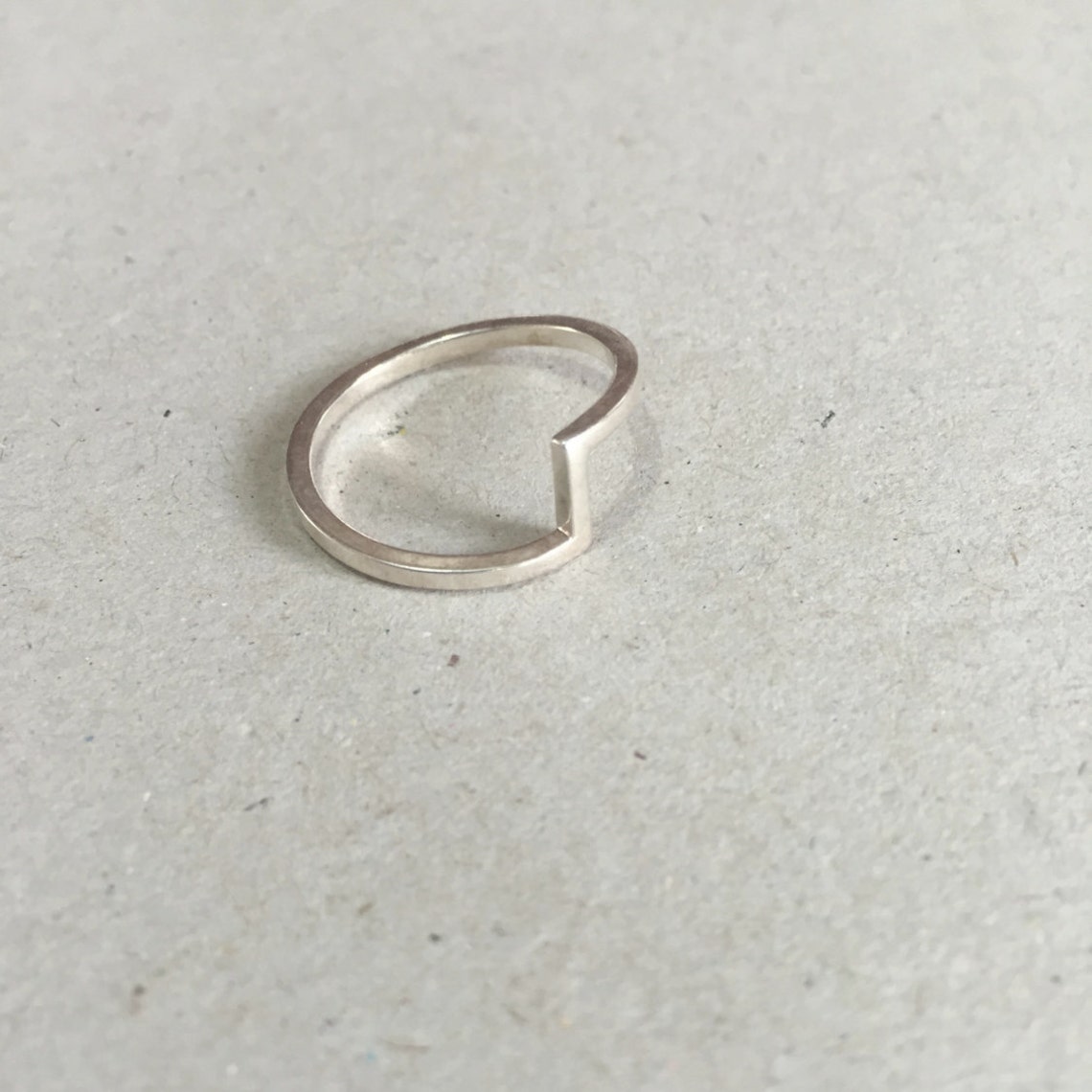 Sterling Silver Ring Geometric Geometric Ring Circle Ring - Etsy Israel